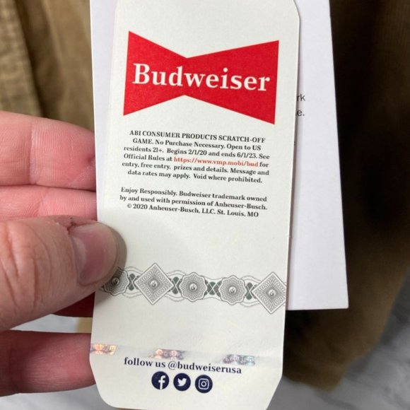 Budweiser | Jackets & Coats | Budweiser Crafted By Oliver Logan Jacket ...